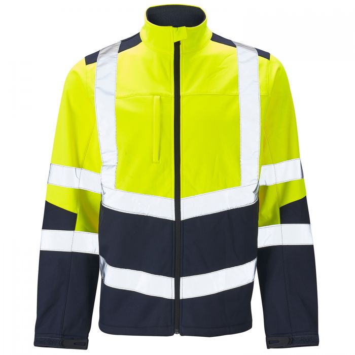 Supertouch Hi Vis 2 Tone Yellow Softshell Jacket | Healthy Bean ltd
