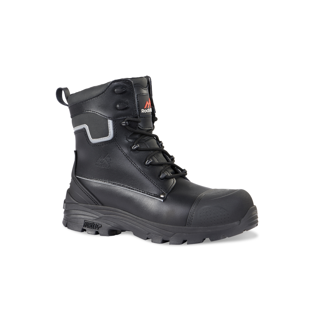 Rock Fall RF15 Shale High Leg Safety Boot with Side Zip | Healthy Bean Ltd