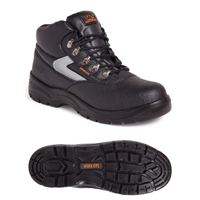 SS601SM - Black Mid-Cut Safety Boot | Healthy Bean Ltd