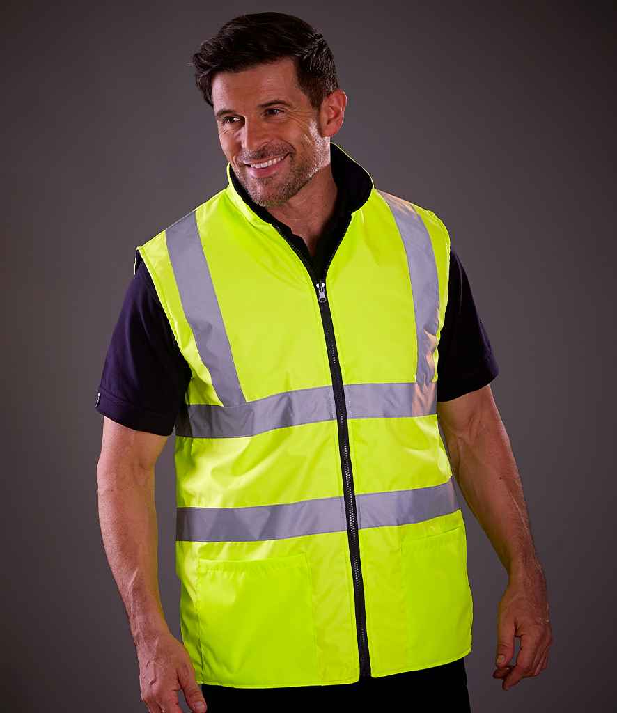 Yoko Hi-Vis Reversible Fleece Bodywarmer | Healthy Bean Ltd