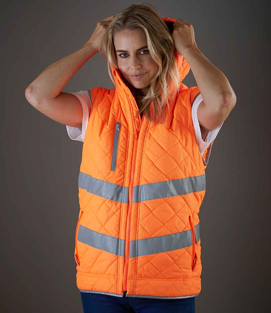 Yoko Hi-Vis Kensington Hooded Gilet | Healthy Bean Ltd