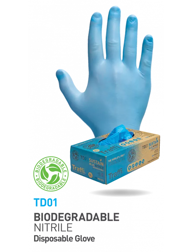 TD01 Carbon Neutral Biodegradable Nitrile Disposable Glove (Box of 100 ...
